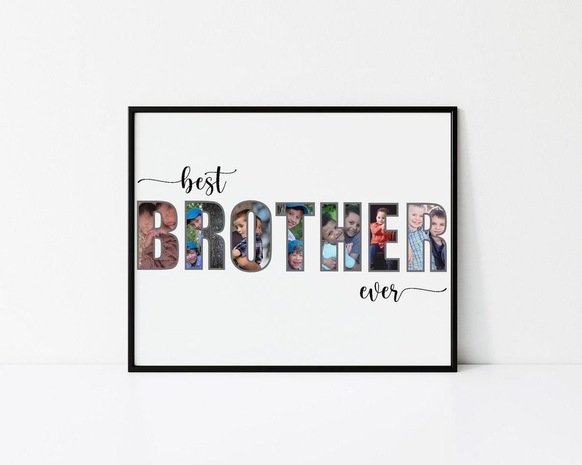 Personalized Brother Photo Collage Brother Photo Gift Gifts - Etsy