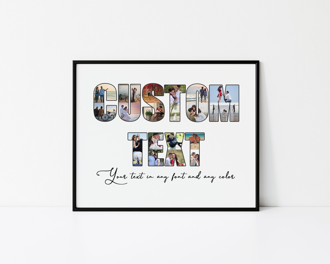 Custom Photo Collage, Name Photo Collage,custom Letter Collage ...