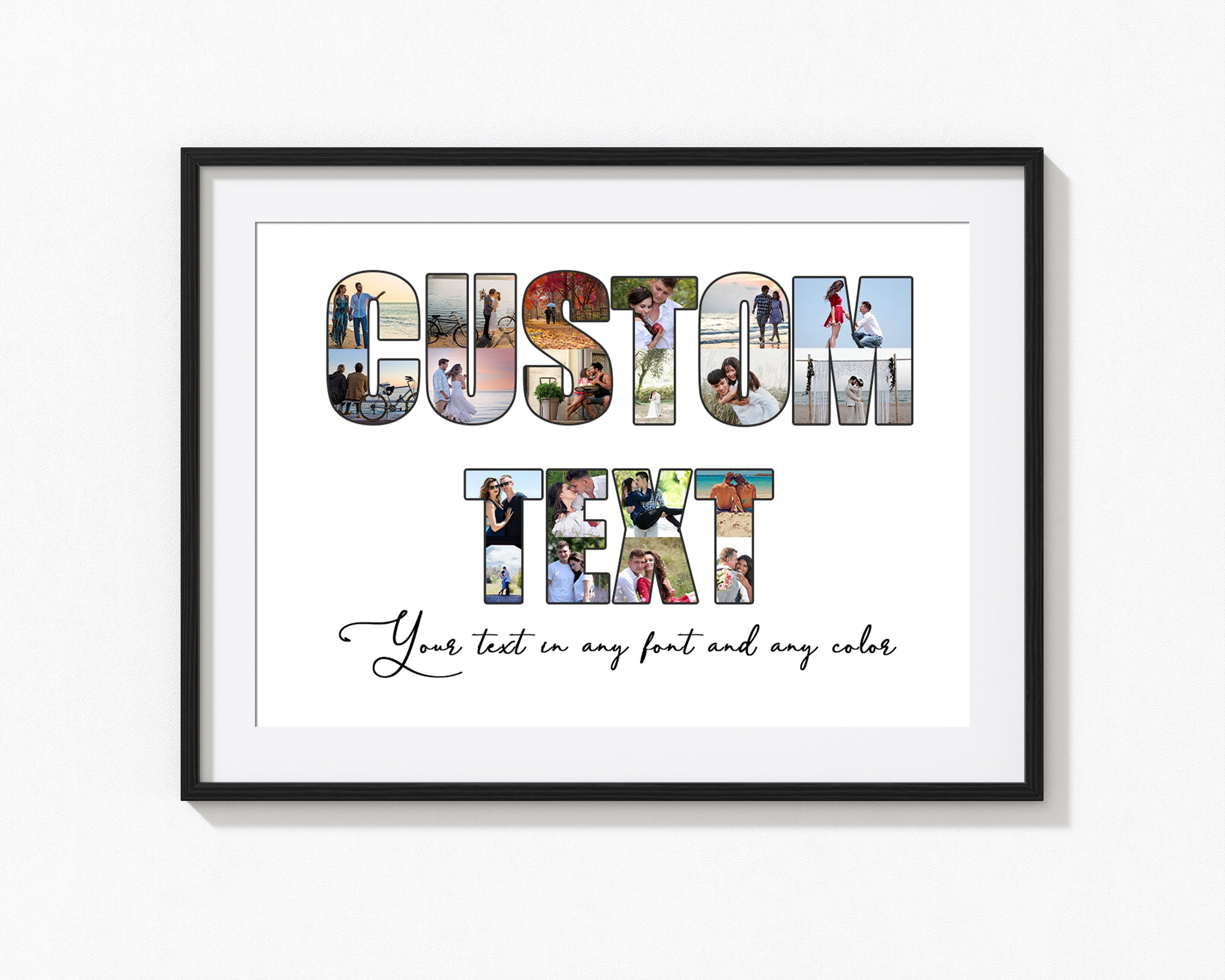 Custom Photo Collage, Name Photo Collage,custom Letter Collage ...