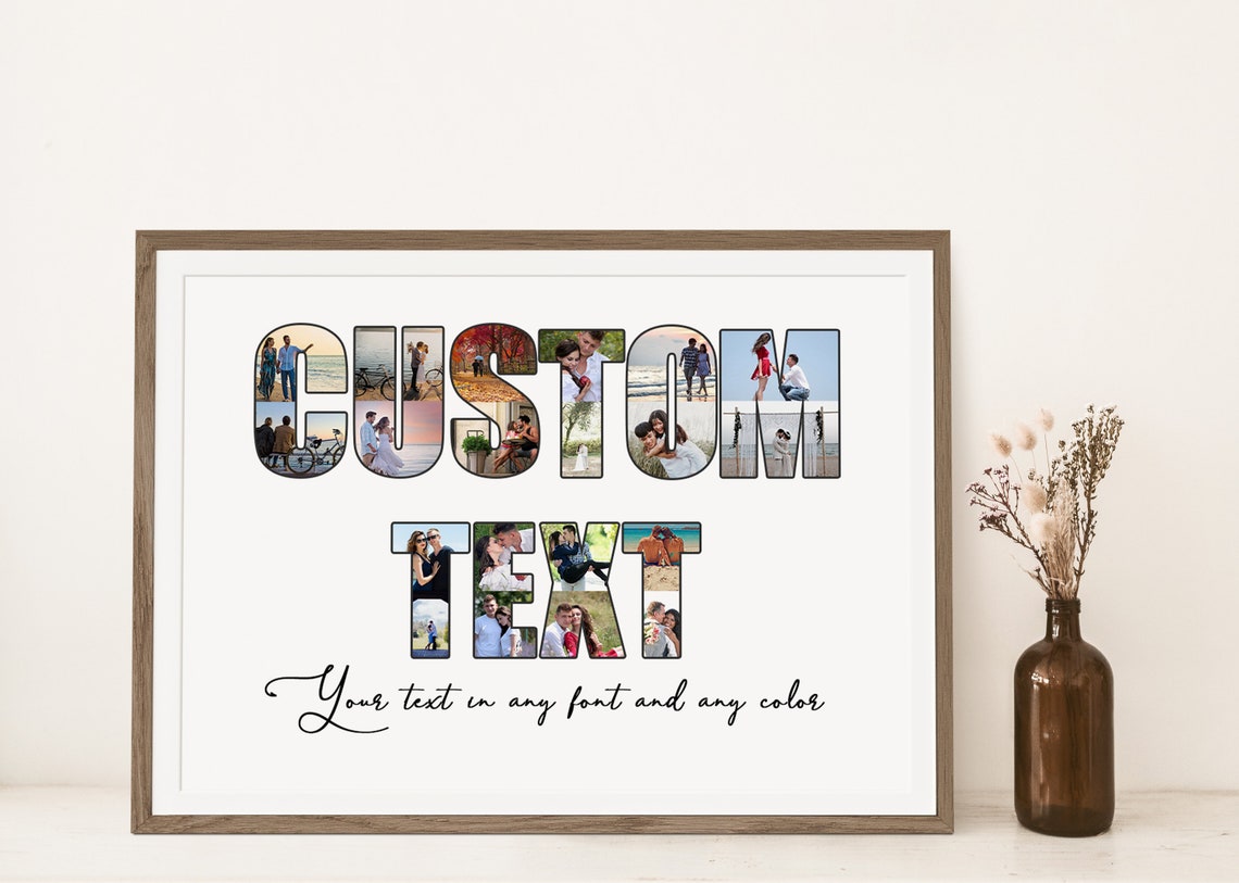 Custom Photo Collage, Name Photo Collage,custom Letter Collage ...