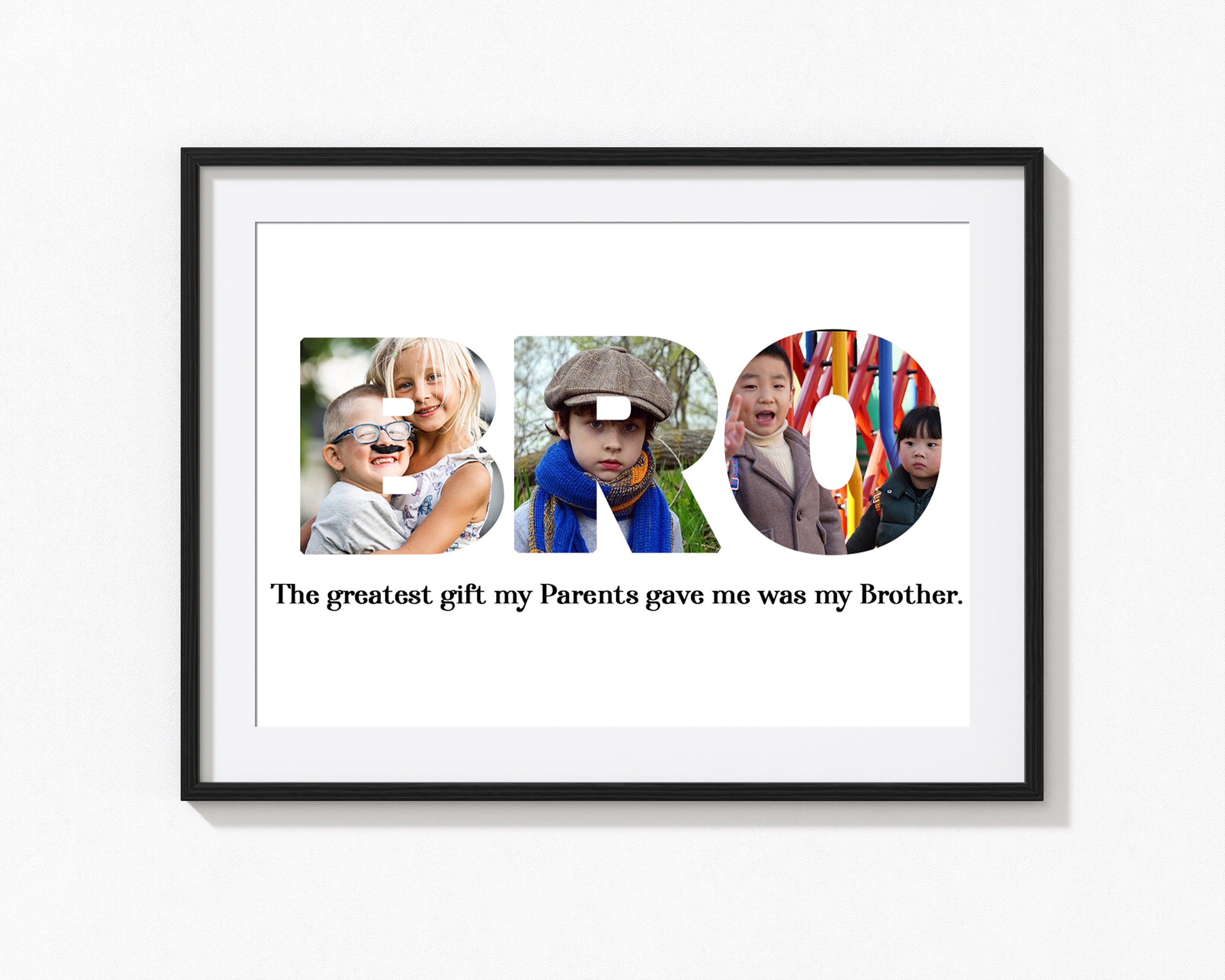 Personalized Brother Photo Collage, Brother Photo Gift, Gifts for ...