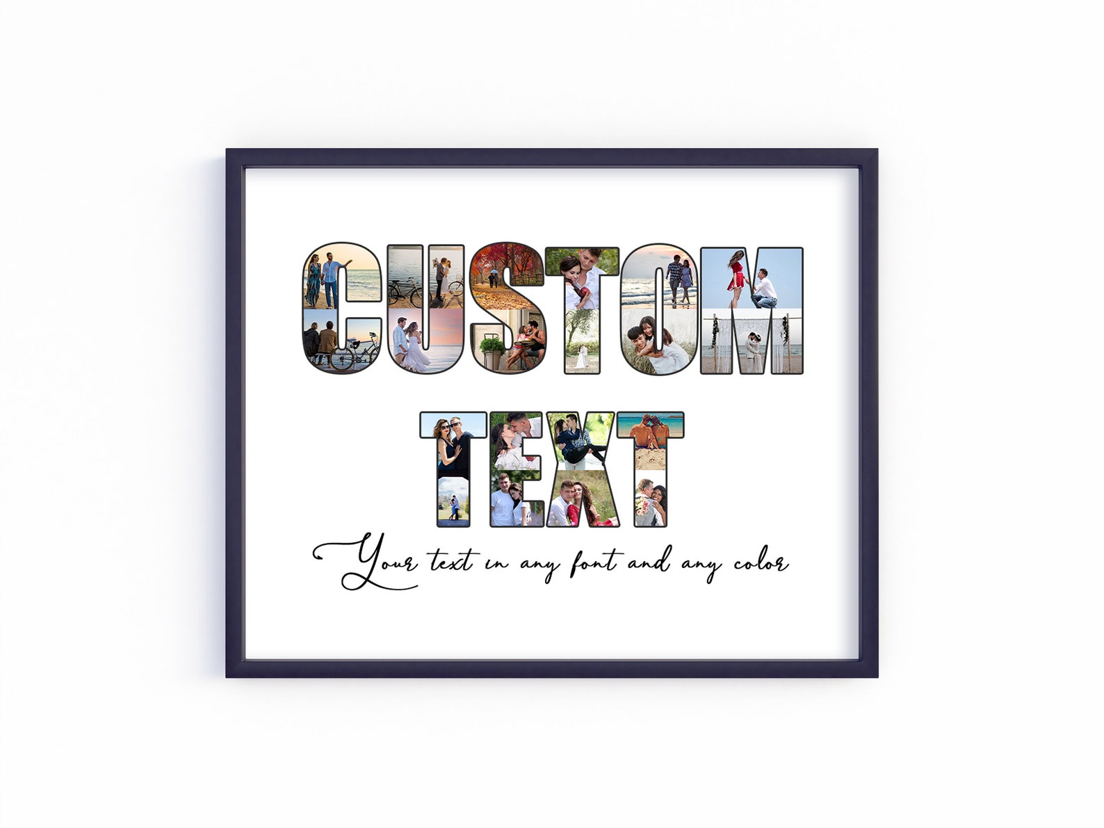 Custom Photo Collage, Name Photo Collage,custom Letter Collage ...