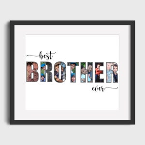 Personalized Brother Photo Collage, Brother Photo Gift, Gifts for ...