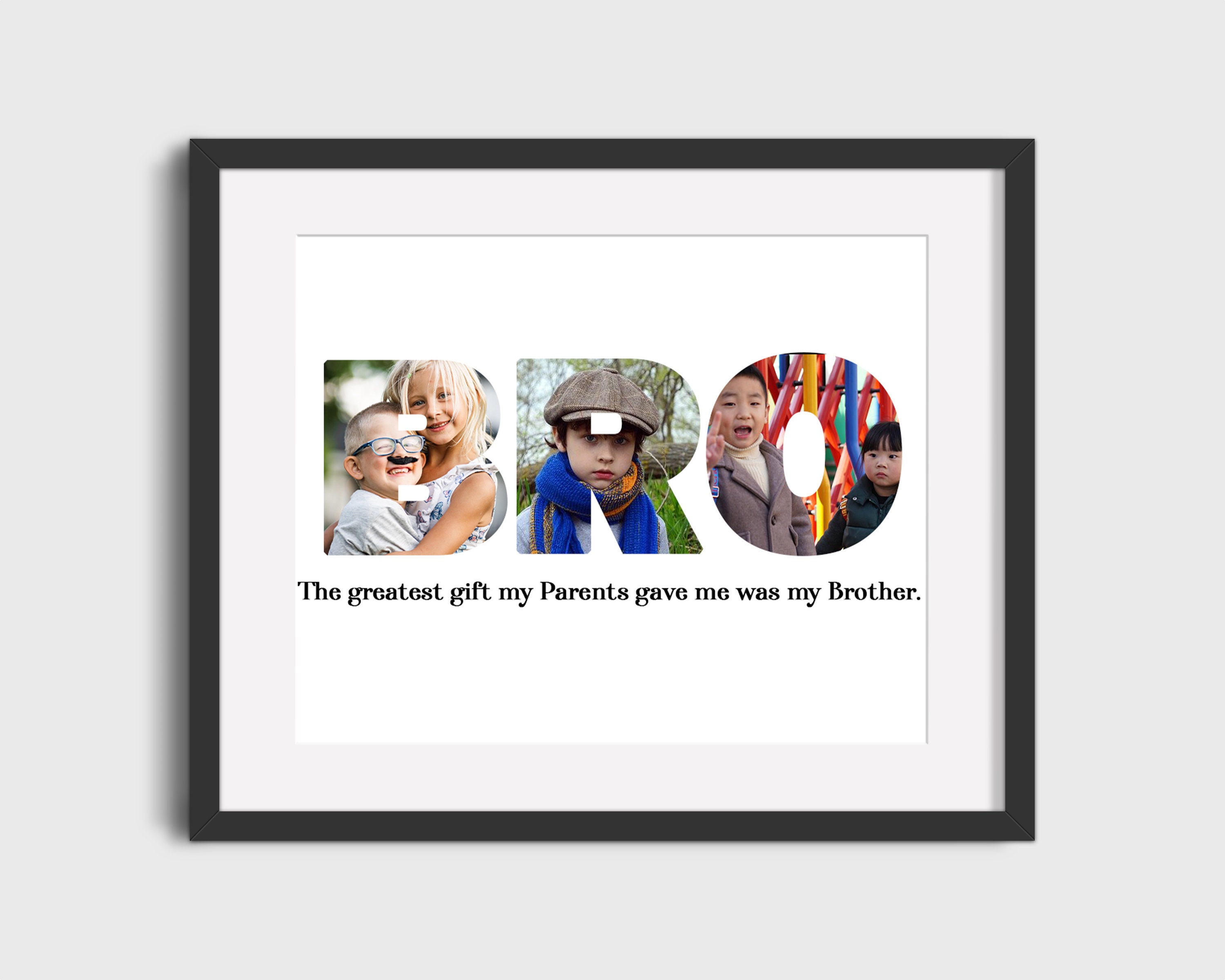 Personalized Brother Photo Collage, Brother Photo Gift, Gifts for ...