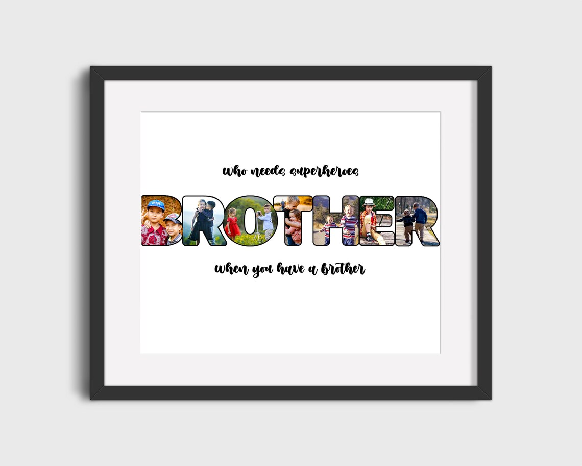 Personalized Brother Photo Collage Brother Photo Gift Gifts - Etsy