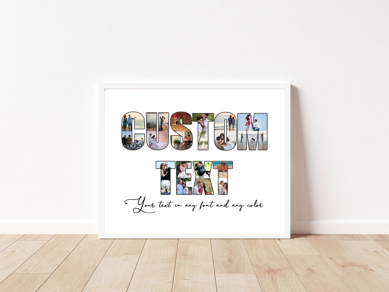 Custom Photo Collage, Name Photo Collage,custom Letter Collage ...