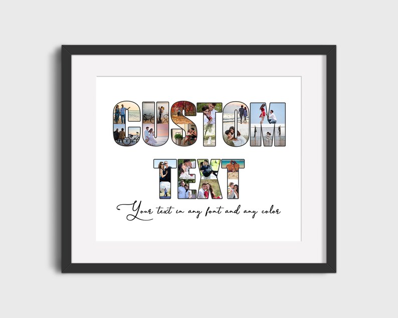 Custom Photo Collage, Name Photo Collage,custom Letter Collage ...
