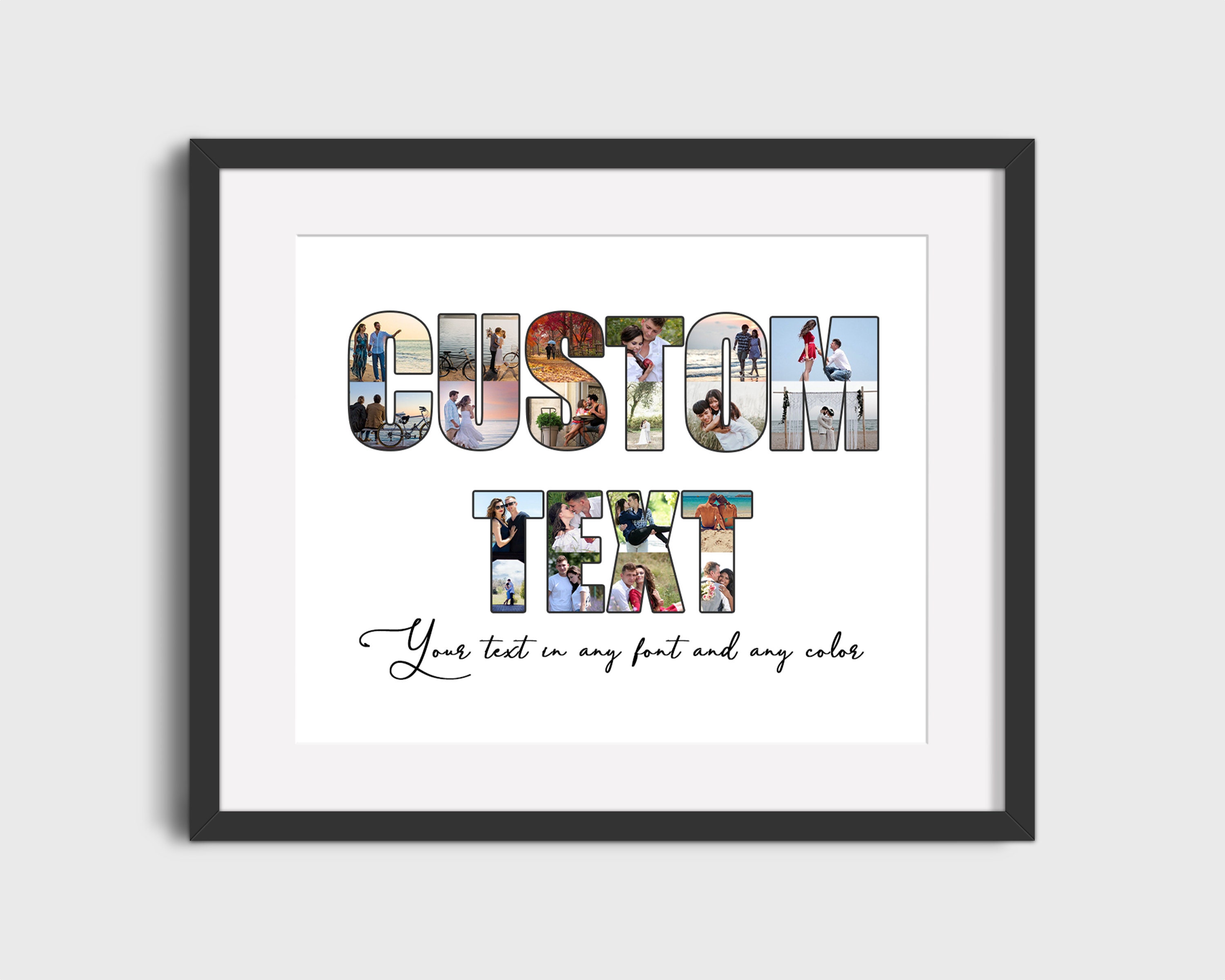 Custom Photo Collage, Name Photo Collage,custom Letter Collage ...