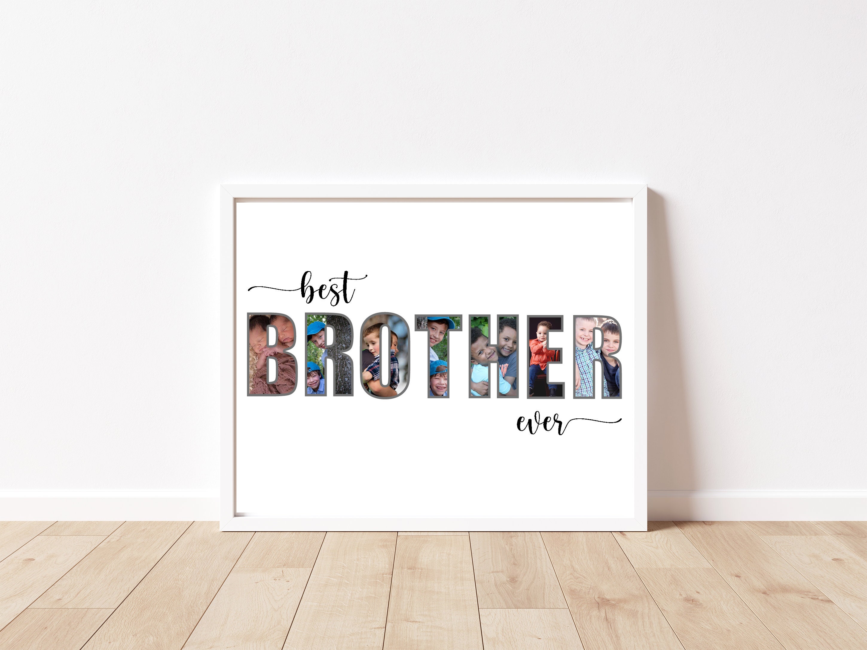 Personalized Brother Photo Collage, Brother Photo Gift, Gifts for ...