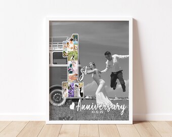 Personalize 1 Year Anniversary Photo Collage Gift, 1st Year Anniversary ...