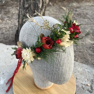 Christmas Flower Crown Wreath, Christmas Hair Accessory, Christmas Gif ...