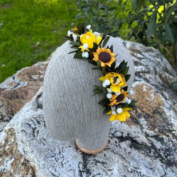 Sunflower Crown - Etsy