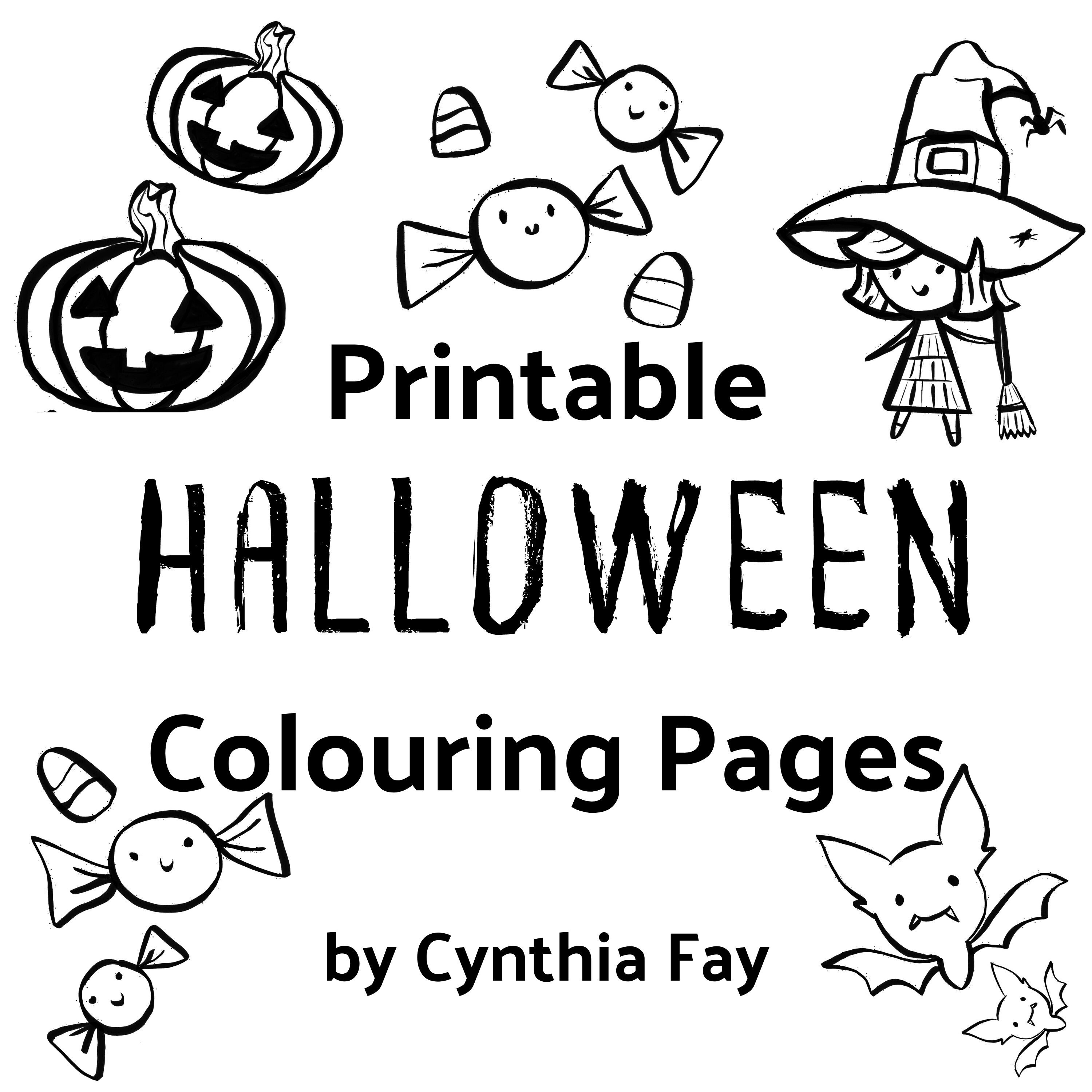 Printable Kids Halloween Colouring Pages Etsy