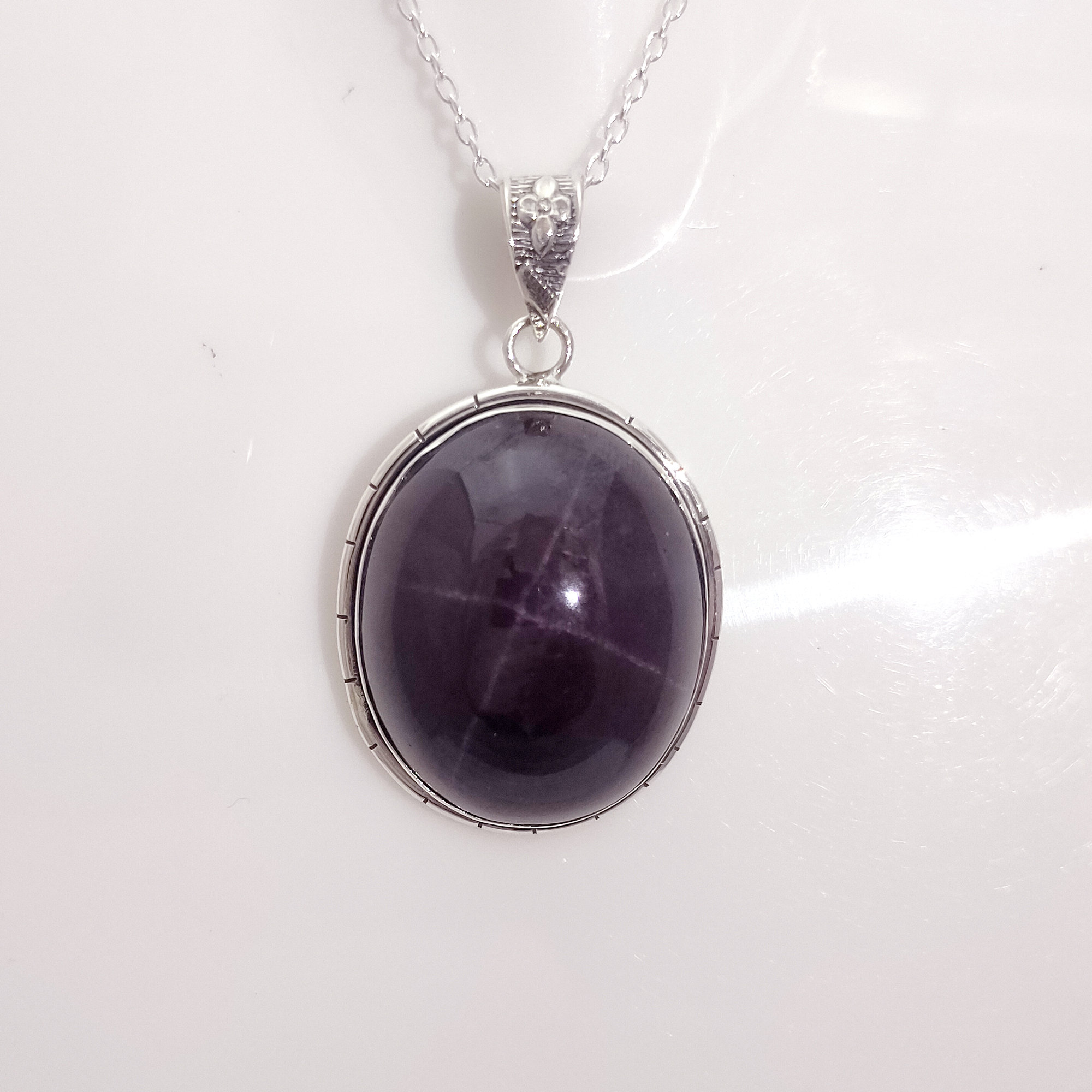 Star Ruby Pendant, Star Ruby Necklace, Natural Star Ruby Jewelry, 925 ...