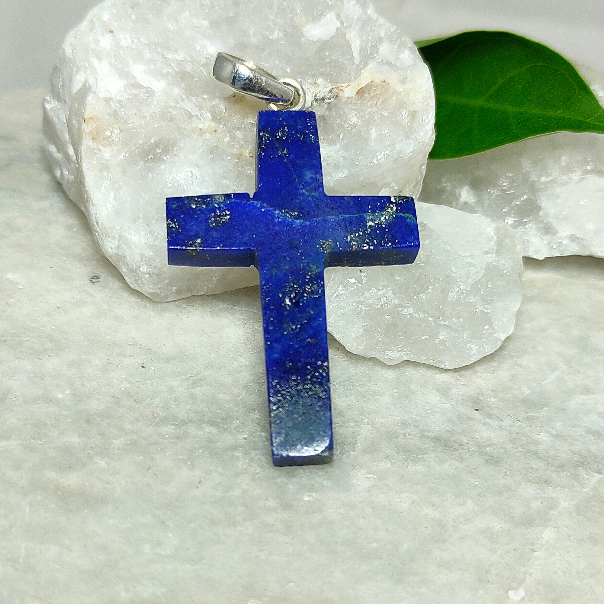 Lapis Lazuli Cross Pendant, Lapis Cross Necklace, 925 Silver Pendant ...