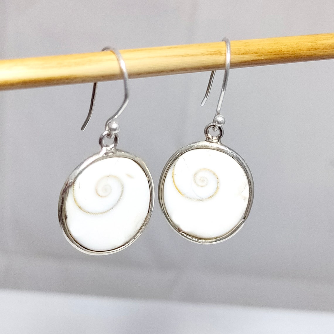 Shiva Eye Earring, Shiva Eye Shell Earring, 925 Silver Earring, Natural ...