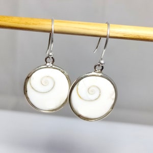 Shiva Eye Earring, Shiva Eye Shell Earring, 925 Silver Earring, Natural ...