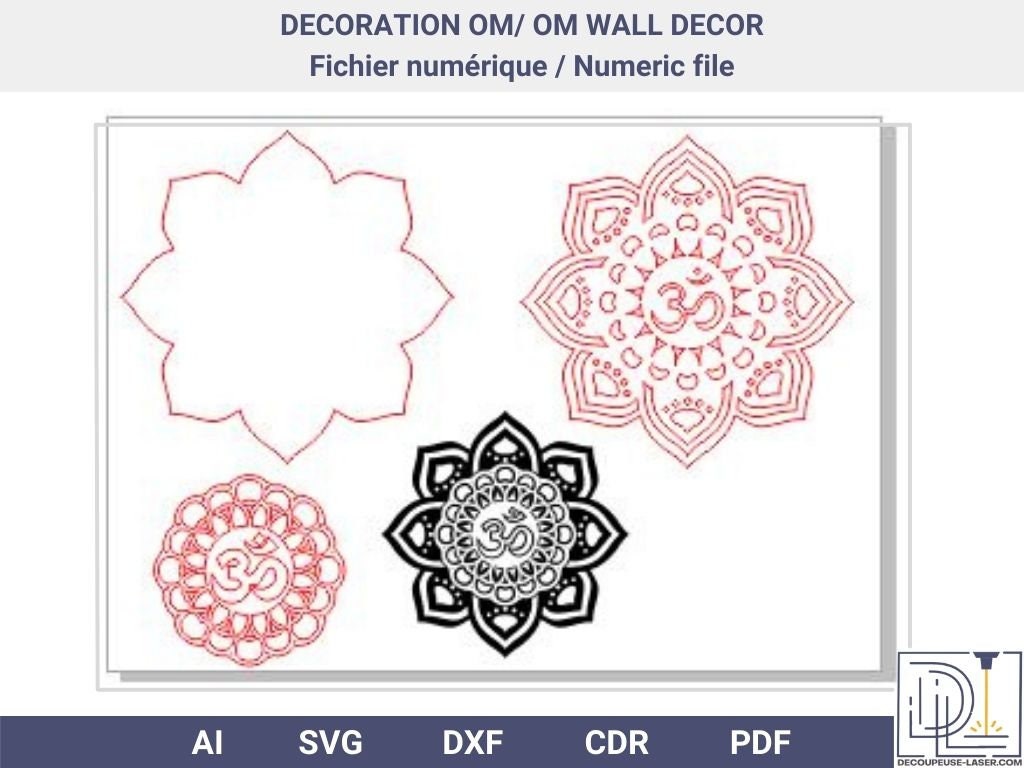 Om Vector File Vector Aum File Om Ai Svg Dxf Cdr - Etsy India