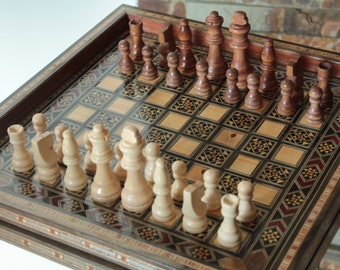 Flat Wooden Chess Board - Etsy