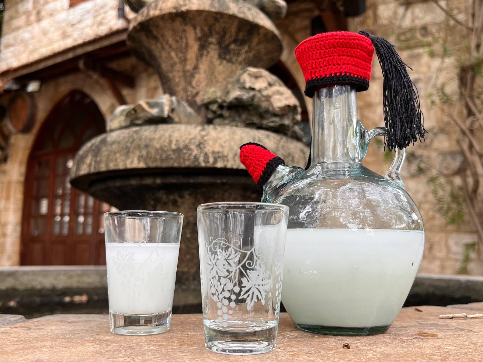 Set of 6 Arak Glass Cups Lebanese Traditional Arak Drinking - Etsy