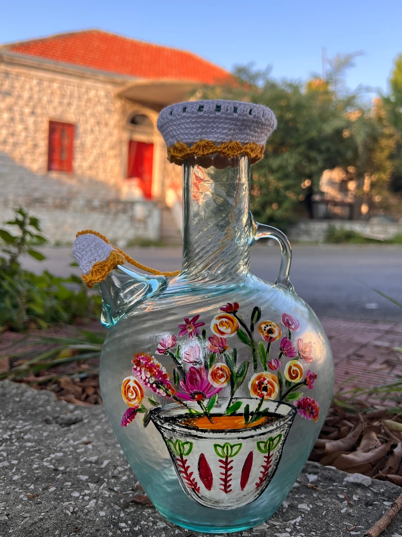 Handpainted Lebanese Water Jug Lebanese Coffee Cup Design - Etsy