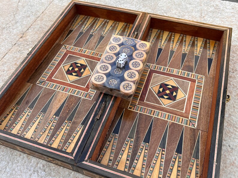 Travel-size Wooden Backgammon Chess Board Set Personalised - Etsy