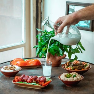 Set of 6 Arak Glass Cups Lebanese Traditional Arak Drinking Glasses ...