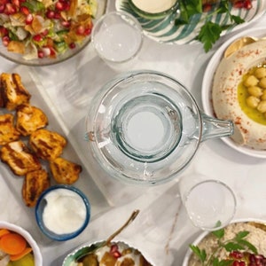 Set of 6 Arak Glass Cups Lebanese Traditional Arak Drinking Glasses ...