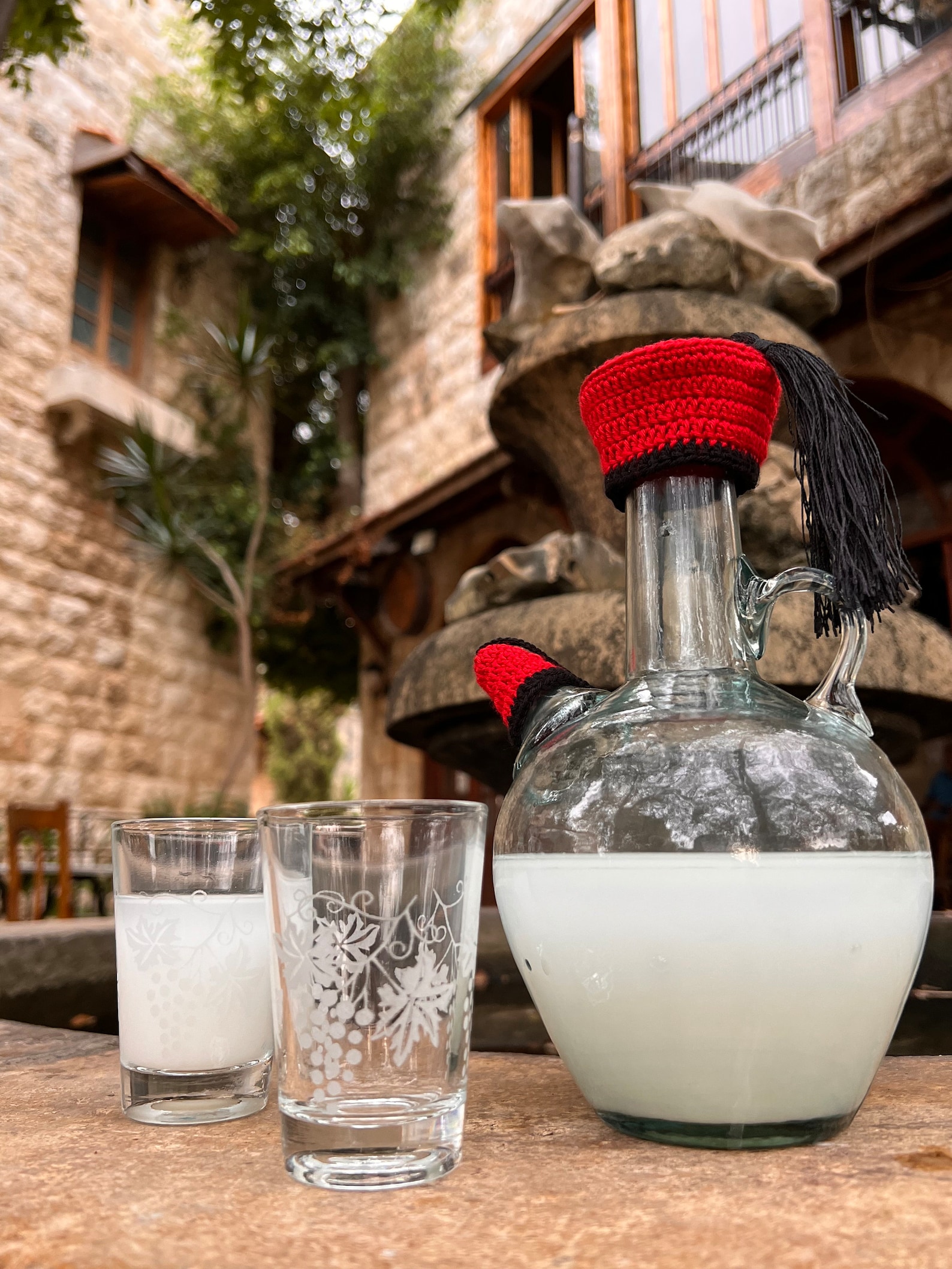 Set of 6 Arak Glass Cups Lebanese Traditional Arak Drinking - Etsy