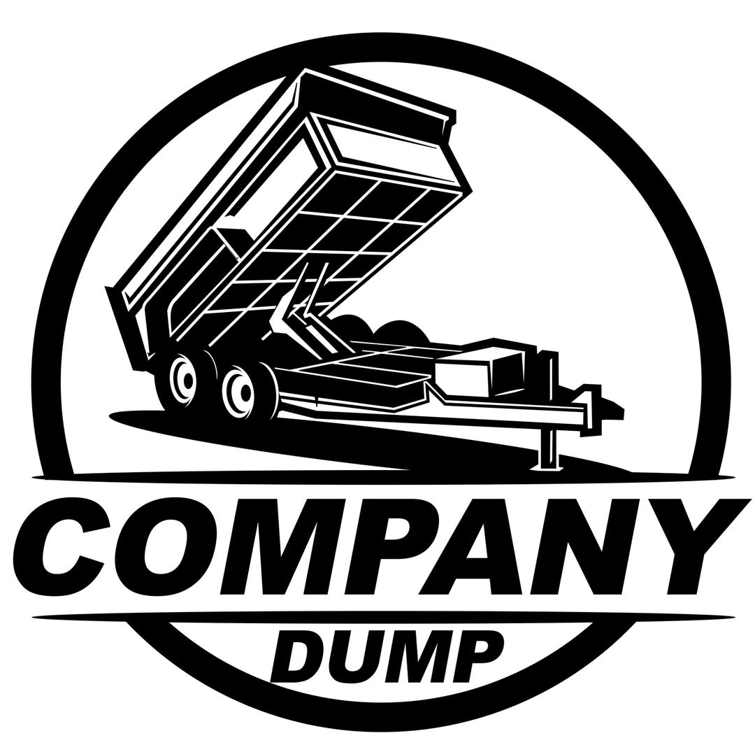 Dump Trailer Logo, Dump Trailer Rental Logo, Truck Pickup Logo Svg ...