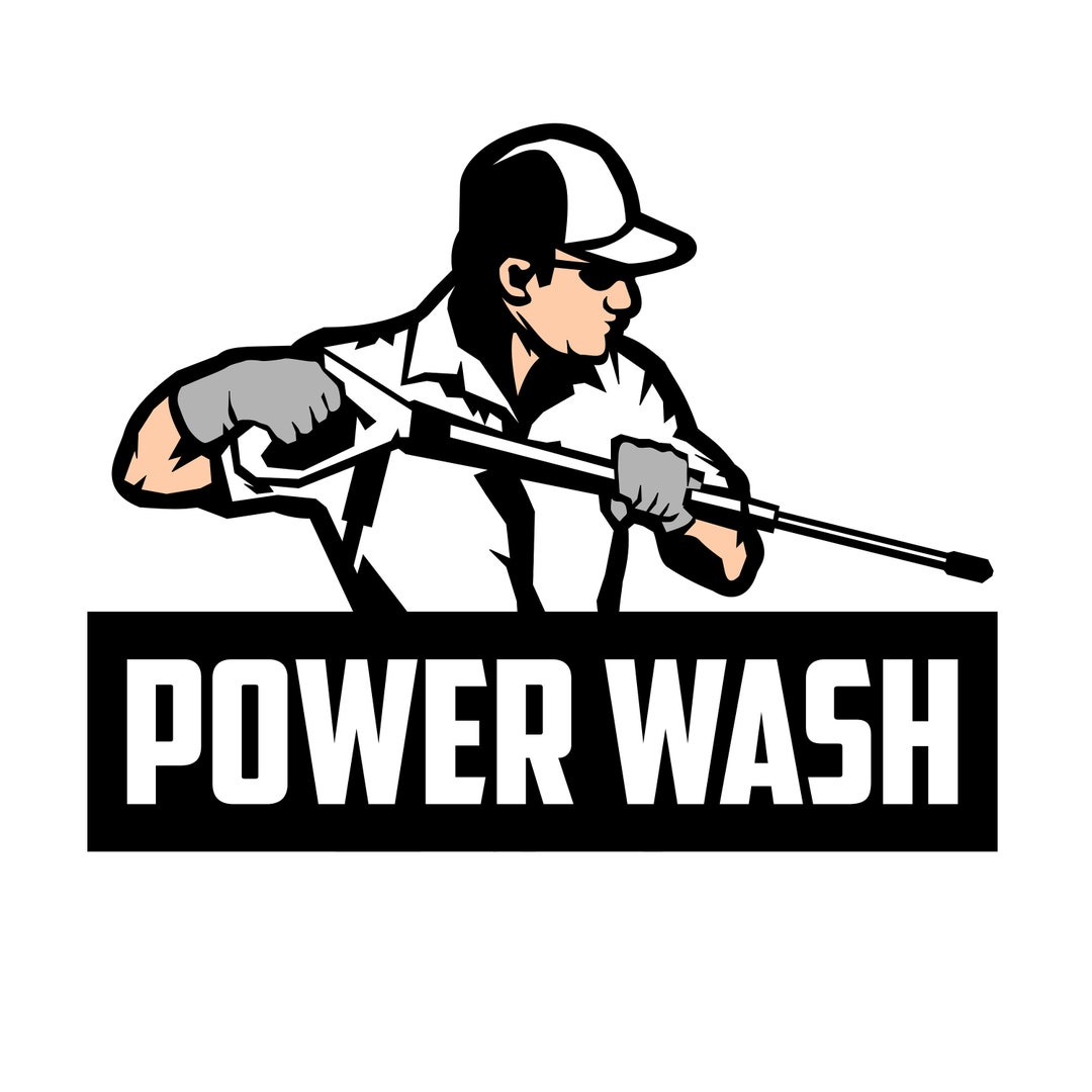 Logo Pressure Washing,power Wash,cleaning,wash,power,illustration ...