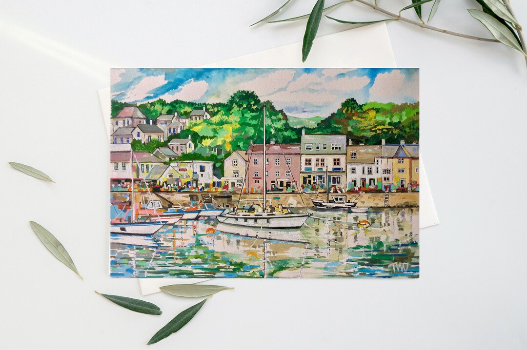 Padstow, Cornwall Watercolour Painting, Cornwall Artwork, Seaside ...