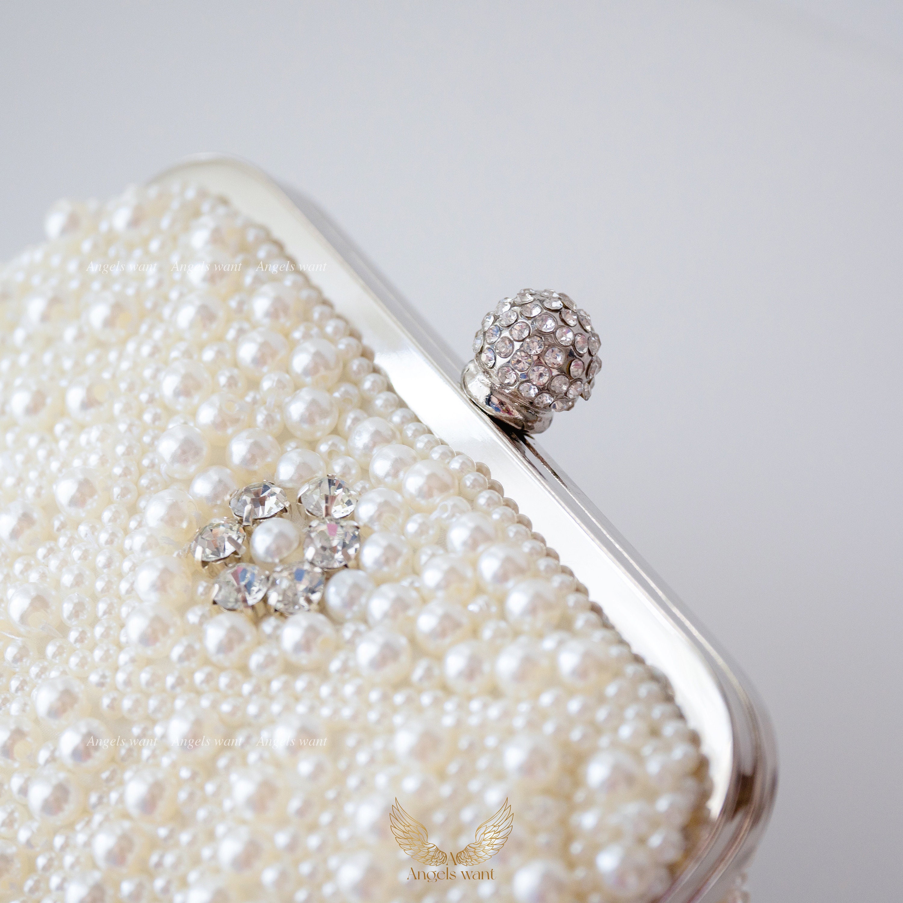 Vintage Inspired Small Pearl Clutch Pearl Beaded Bag Pearl - Etsy