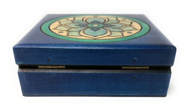 Polish Handmade Mandala Square Blue Box - Etsy
