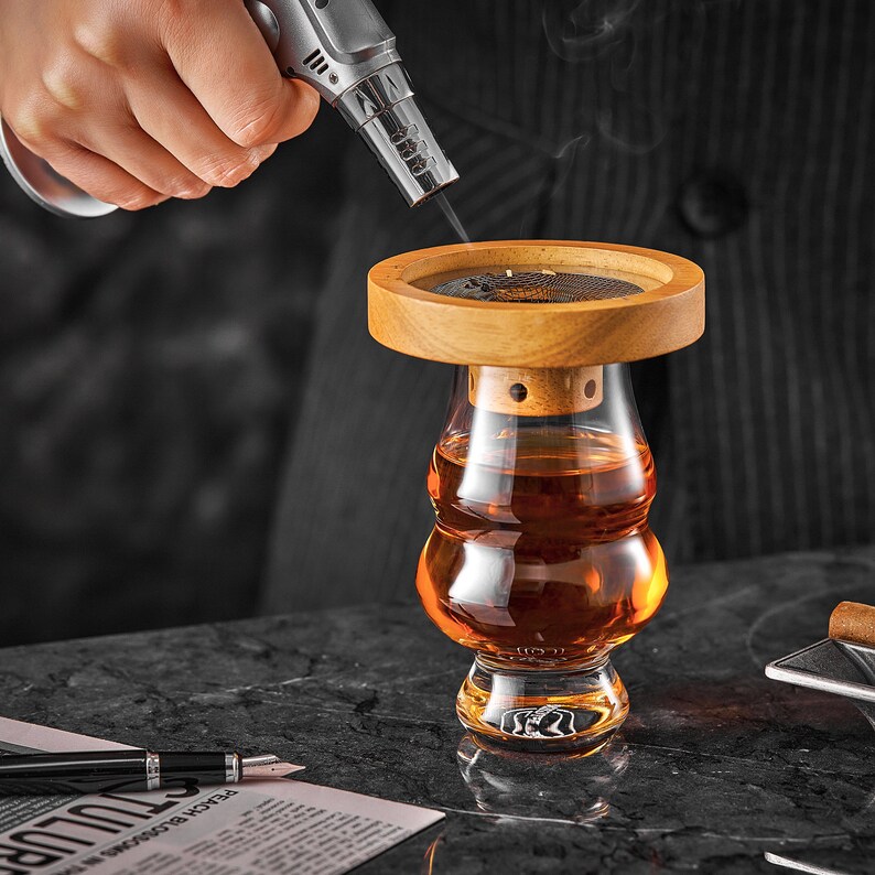 Craftgen Whiskey Bourbon Tasting Glasses Set Of 2 Crystal Snifter Glass New Fashioned Drinking