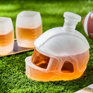 CRAFTGEN Football Whiskey Decanter Set With Glasses, Personalized Gift ...