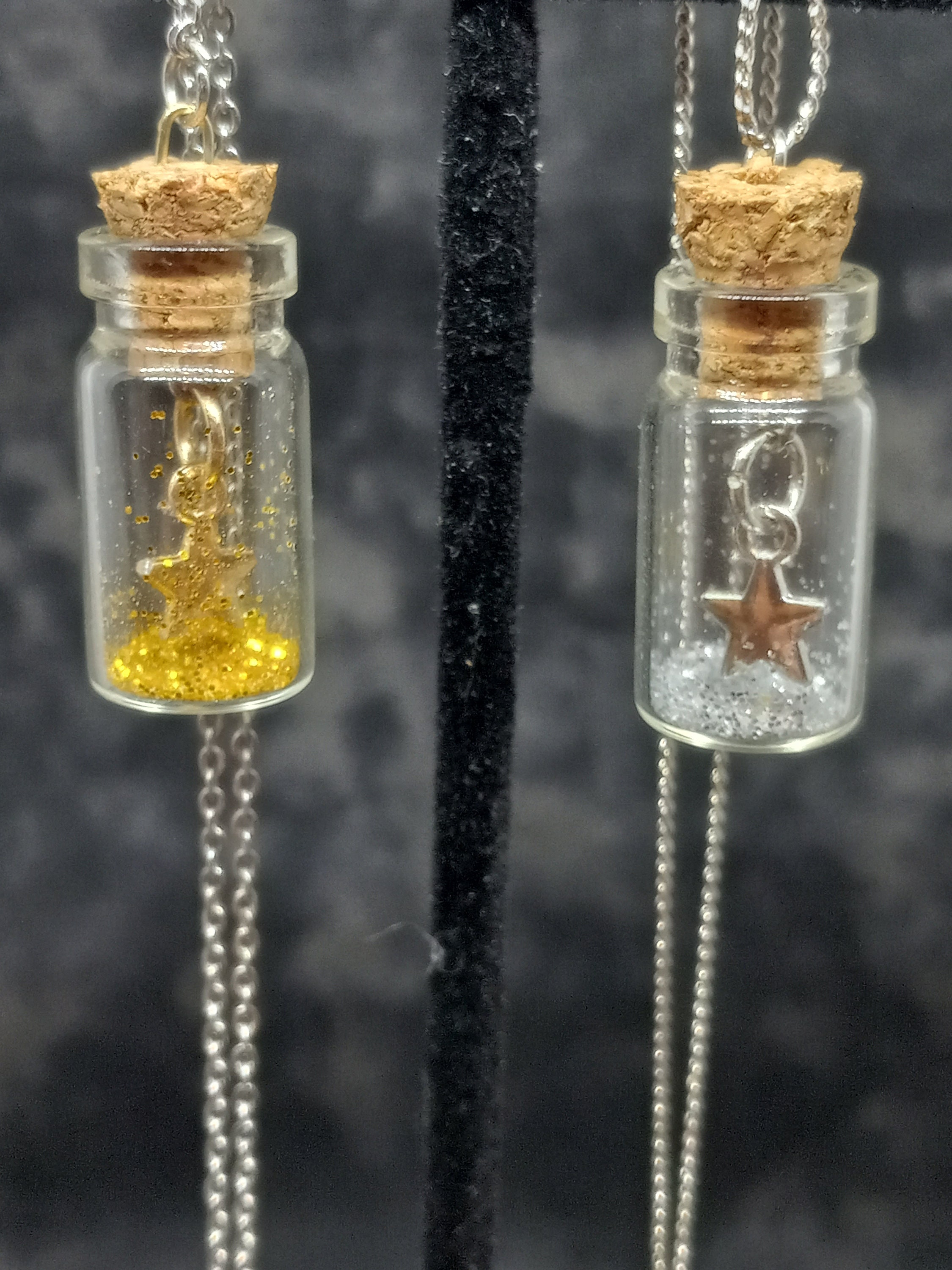 Glass Bottle Star Pendant - Etsy