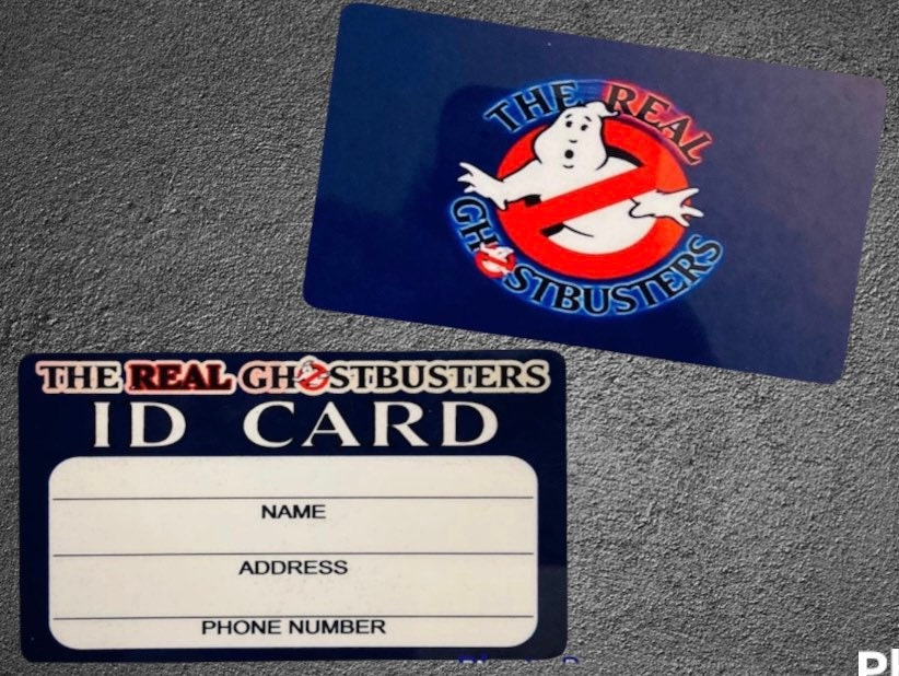 The Real Ghostbusters ID Card Aluminum Identification Business Metal ...