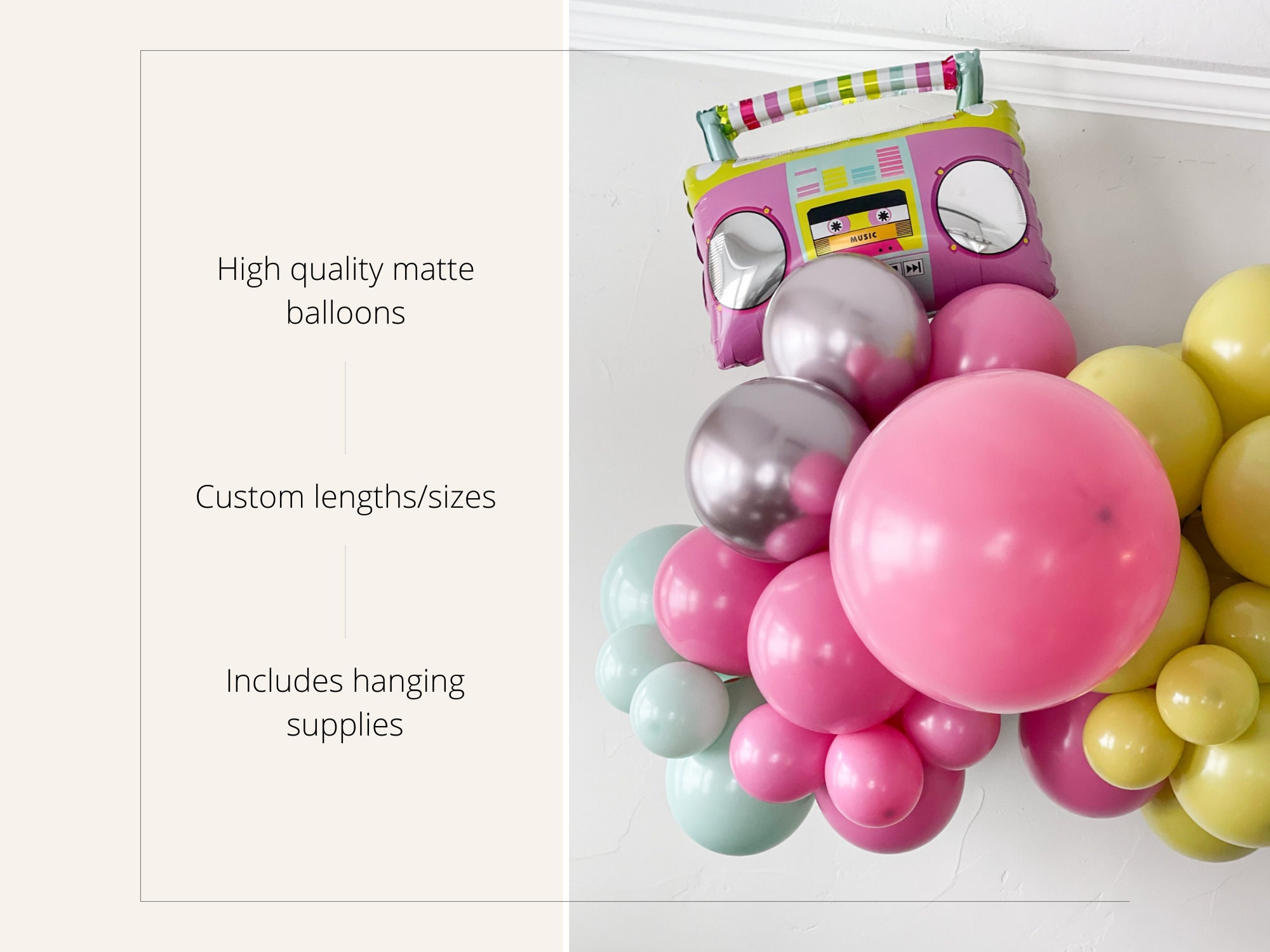Back to the 90s Balloon Arch, Roller Skate Birthday Party Decorations ...