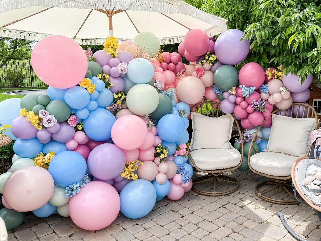 Wildflower Balloon Arch, Spring Balloon Garland, Garden Party Balloons ...