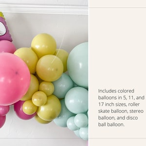 Back to the 90s Balloon Arch, Roller Skate Birthday Party Decorations ...