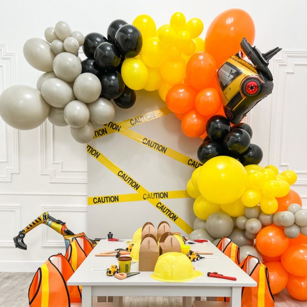 Construction Balloon Arch Birthday - Etsy