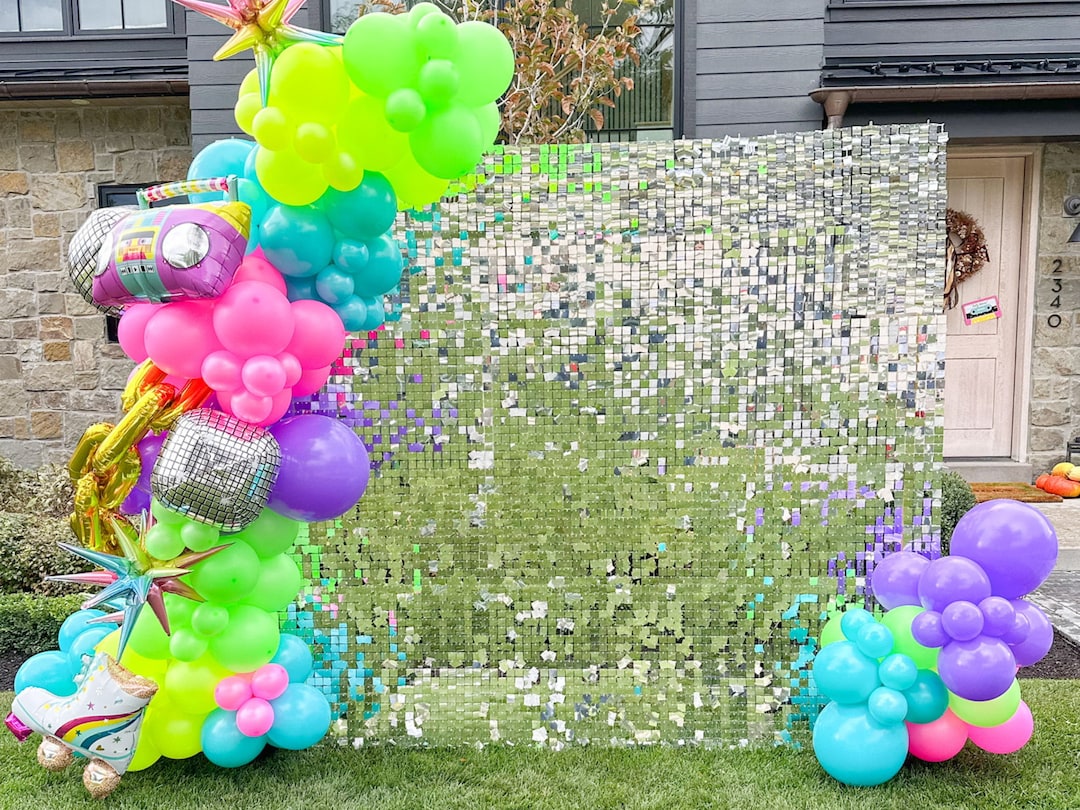 90s Party Decorations, Y2K Theme Birthday Party, Neon 80s Balloon Arch ...