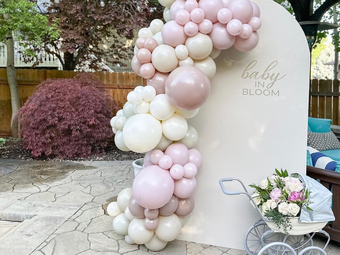 Baby in Bloom Balloon Arch Kit, Baby Shower Decorations, Pink Balloon ...
