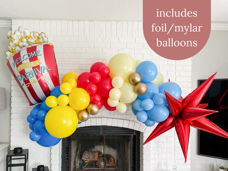 Popcorn Balloon Arch Balloon Arch Movie Night Carnival Theme - Etsy UK
