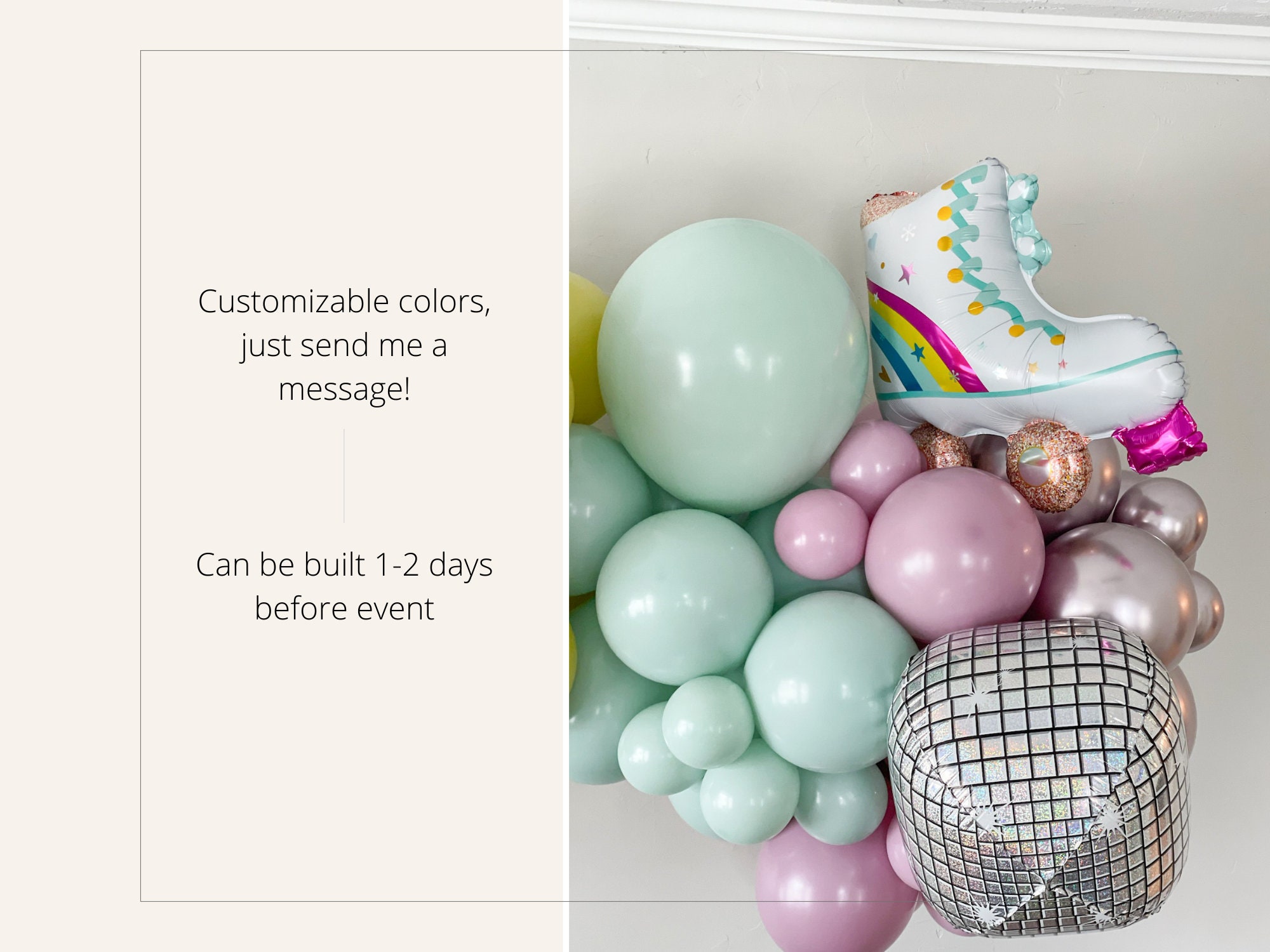 Back to the 90s Balloon Arch, Roller Skate Birthday Party Decorations ...