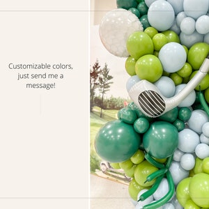Masters Theme Balloon Arch & Hole in One Garland, DIY Balloon Garland ...