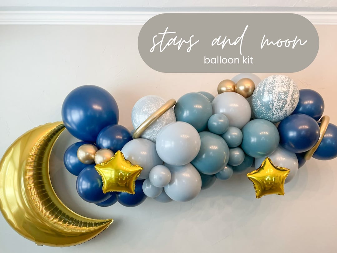 Over the Moon Baby Shower Decorations, Space Theme Balloon Garland ...
