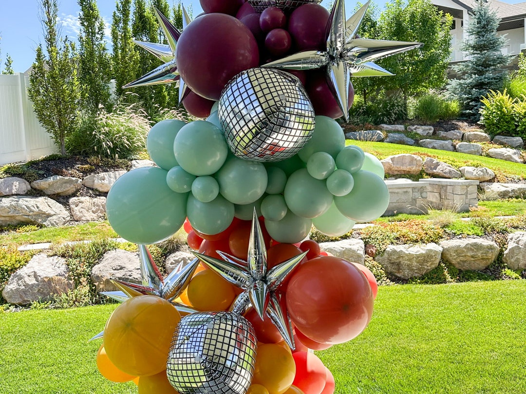 70s Party Decor, Disco Balloon Arch, Disco Jungle Birthday Party, Soul ...