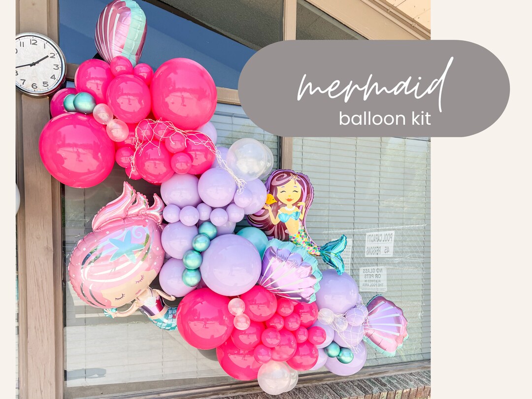 Mermaid Balloons Pastel, Mermaid Balloon Arch, Boho Mermaid, Mermaid ...